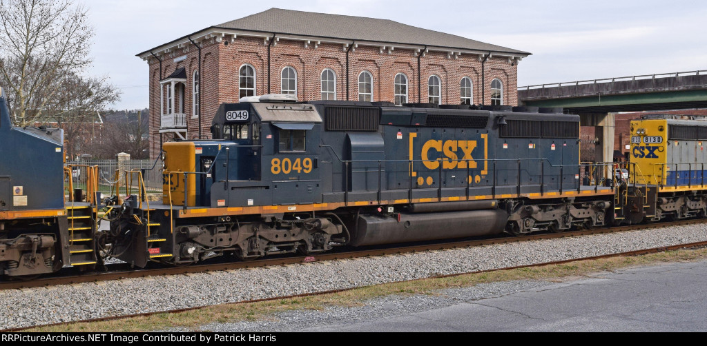 CSX 8049 SD40-2 with CSX 7804 C40-8W CSX 5213 ES44DC and CSX 8130 SD40-2 on CSX Q675 north ...